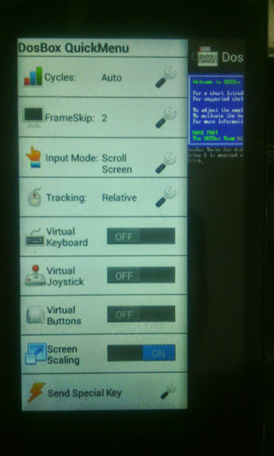DosBox Turbo tutorials: GamePad with virtual keyboard and dpad