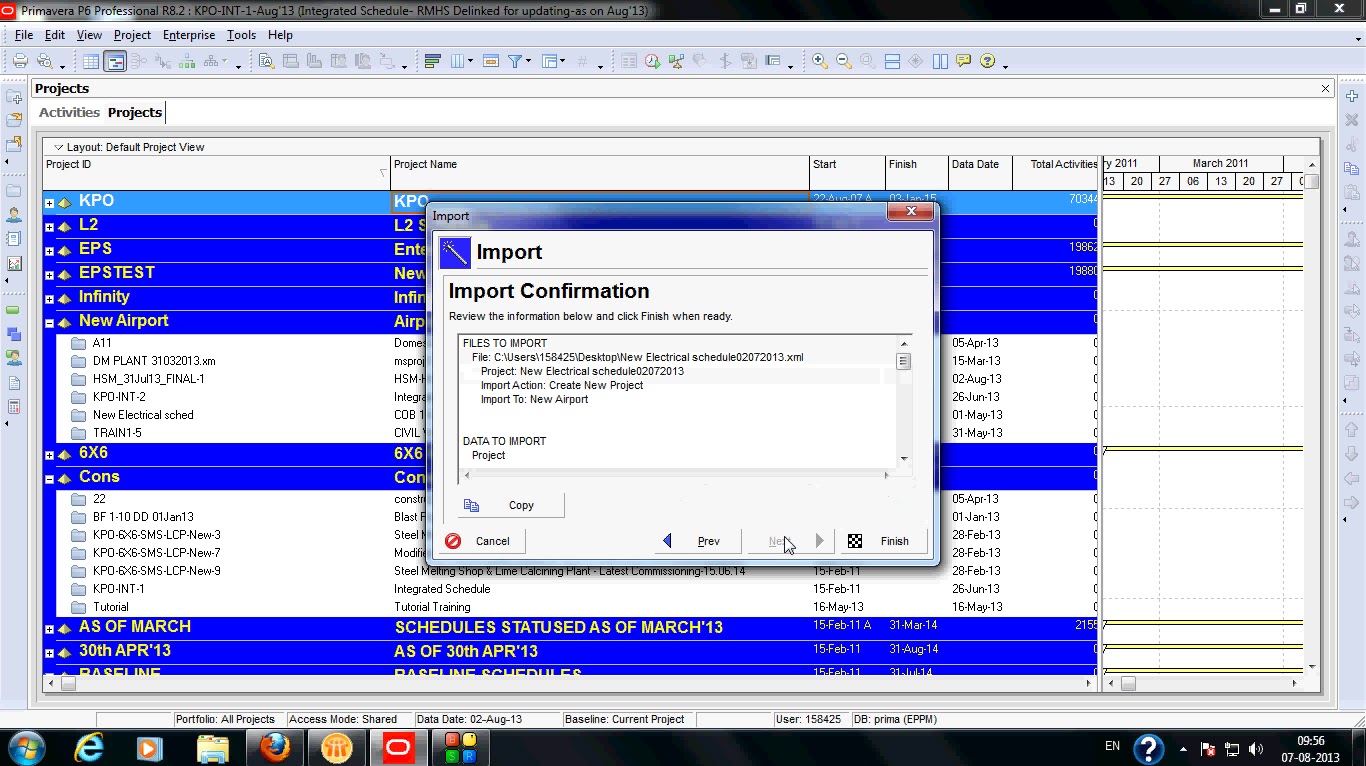 How to Import a Microsoft Project Schedule into Primavera With Same dates