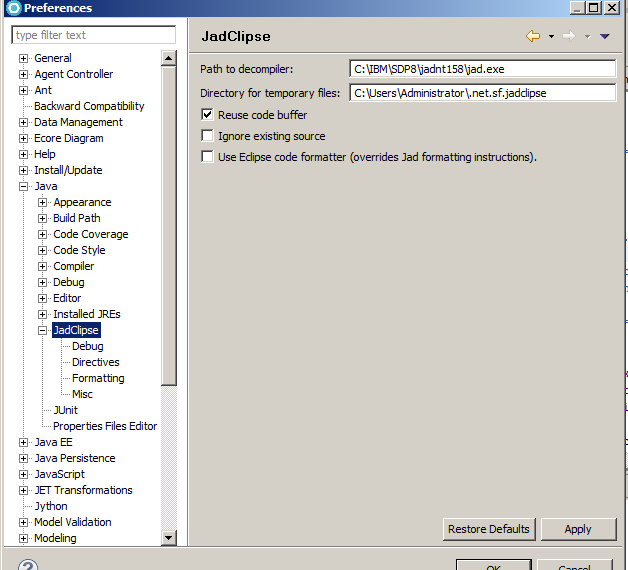 IBM WebSphere Commerce Server: Install Java Decompiler in Rational ...
