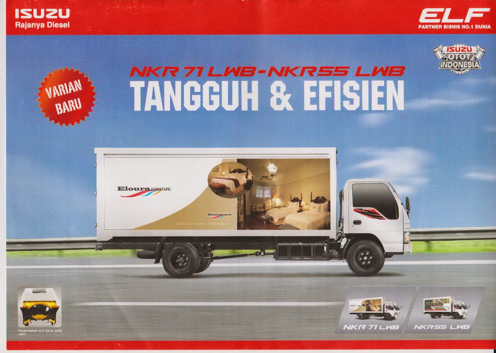 ISUZU ELF NKR 55 CC LWB ( LONG CHASIS ) 4 RODA | Harga Isuzu Murah