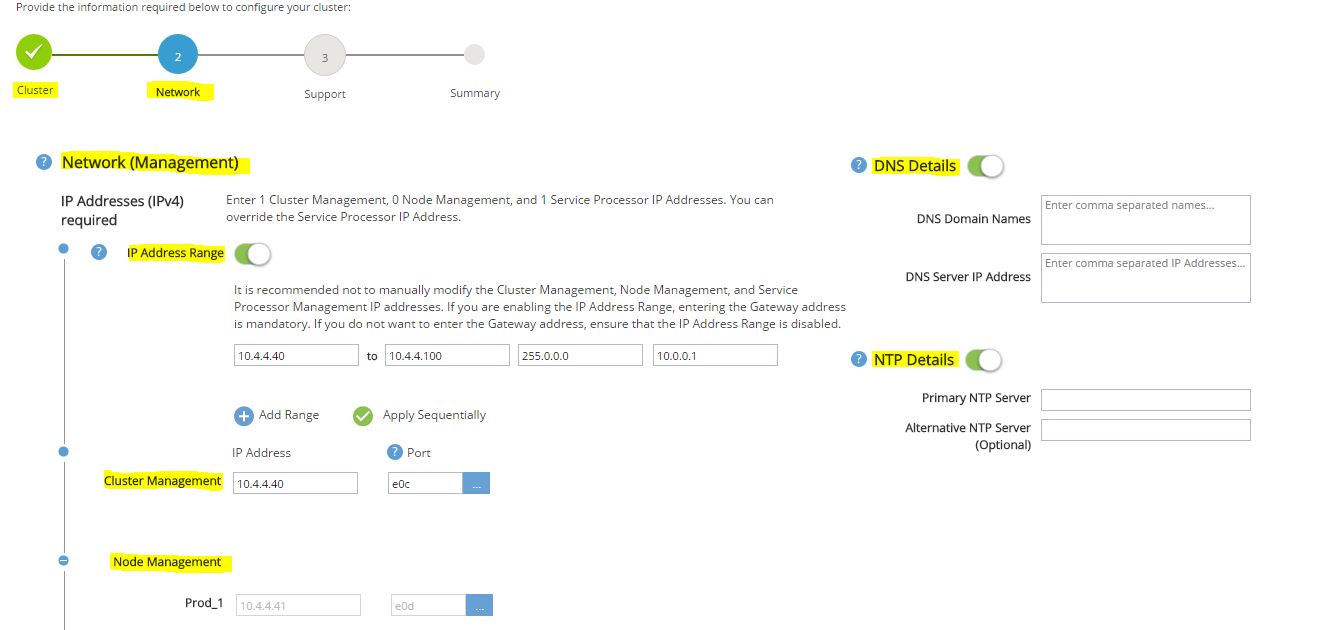 Remote Infrastructure Management: NetApp ONTAP 9.1 Guided Cluster Setup