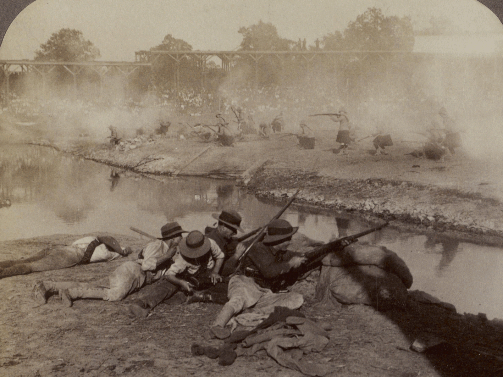 A reenactment of the Battle of Colenso as seen from the Boer side ...