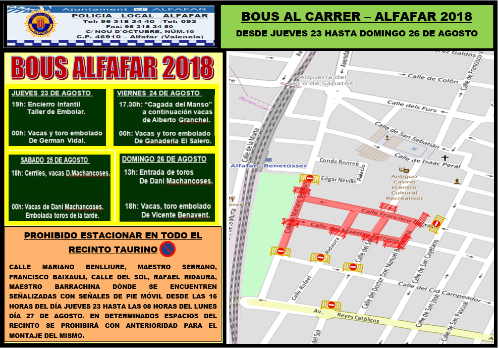 ALFAFAR - ACTOS EN VÍA PÙBLICA: julio 2018