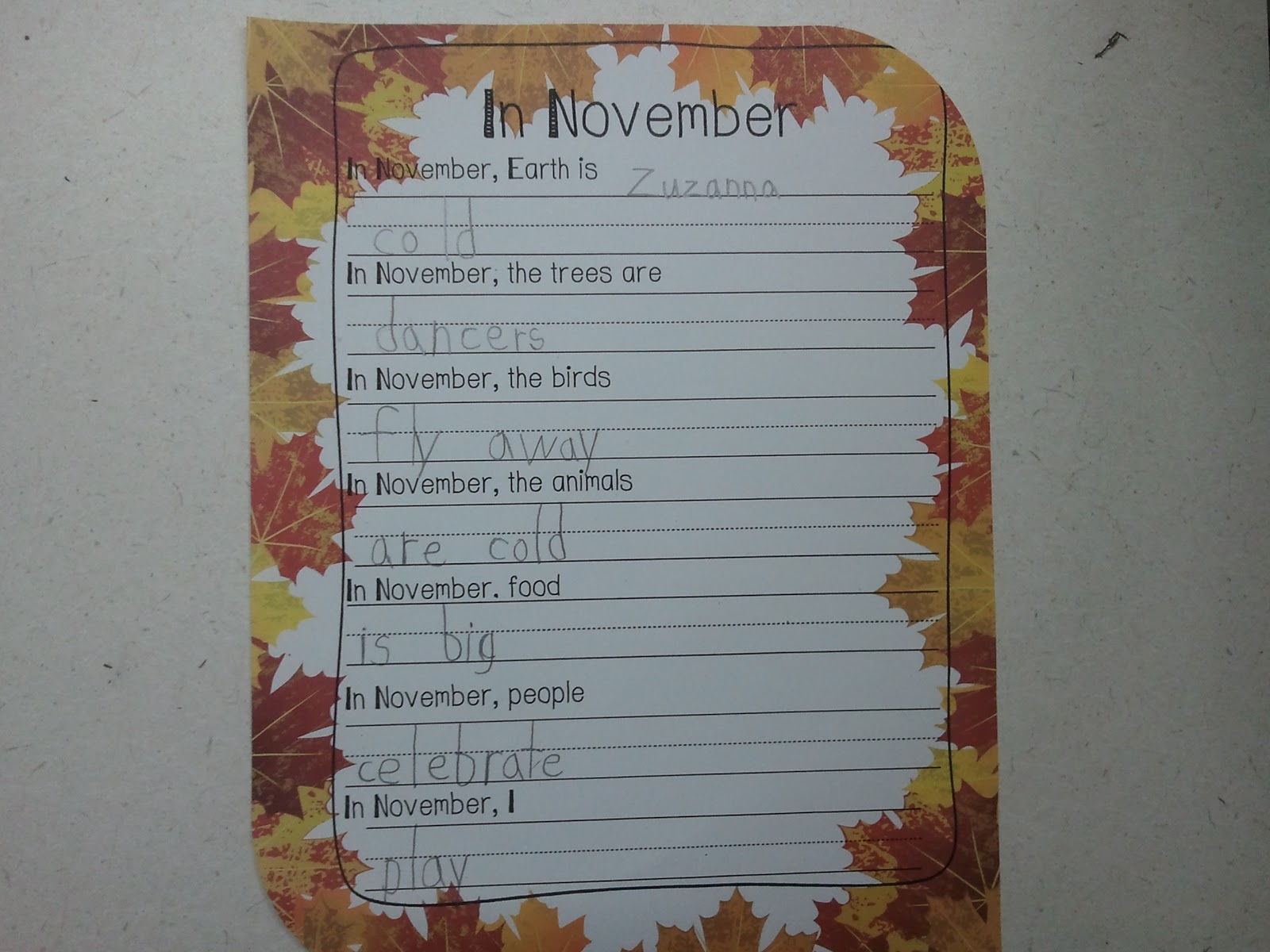 Mr. Giso's Room to Read: In November Pattern Poems