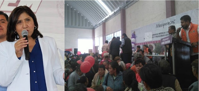 Entrega en Chiautla despensas y tarjetas La Efectiva vocal del Cemybs ...