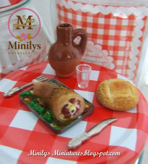 Minilys Miniatures: Truco Fimo: mini asado jugoso