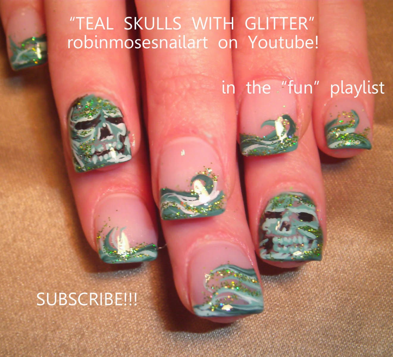Nail Art by Robin Moses: "skull nails" "skeleton nails" "skeleton lace ...
