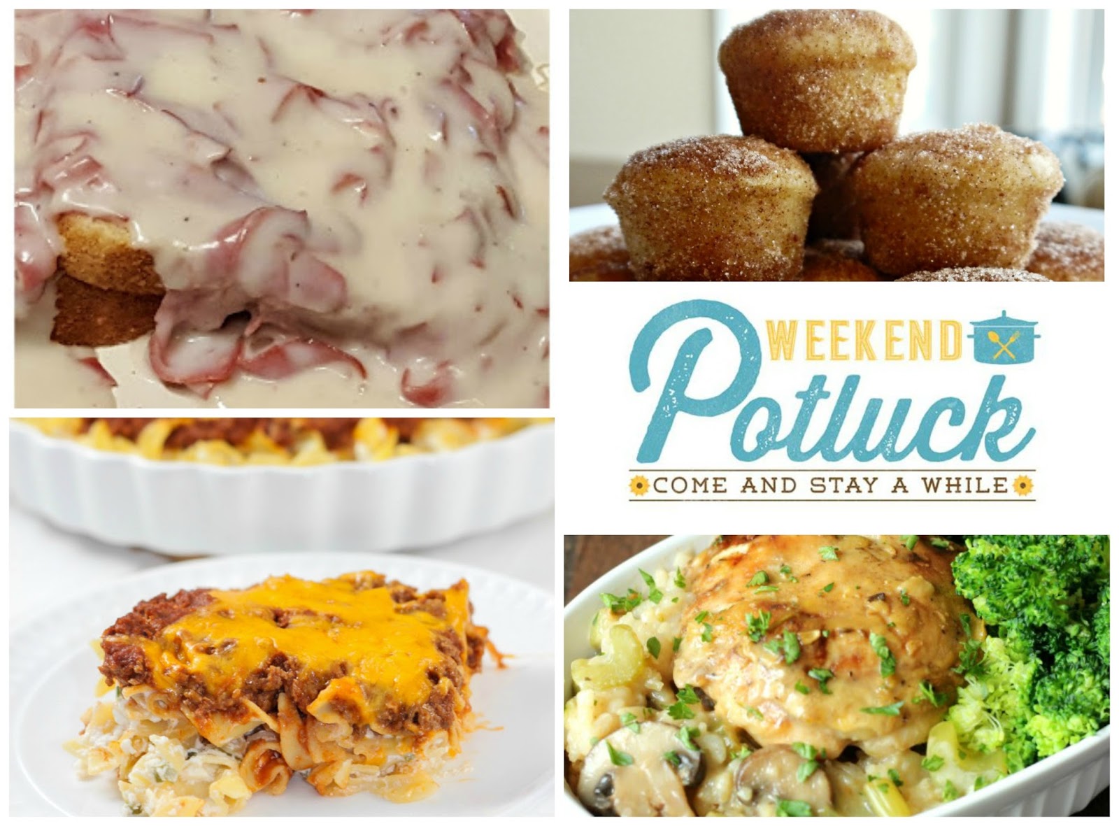 Cream Chipped Beef & Toast ~ Weekend Potluck #262 | Served Up With Love