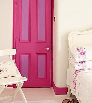 Decoración de interiores: Decoración para tu Puerta en color rosa