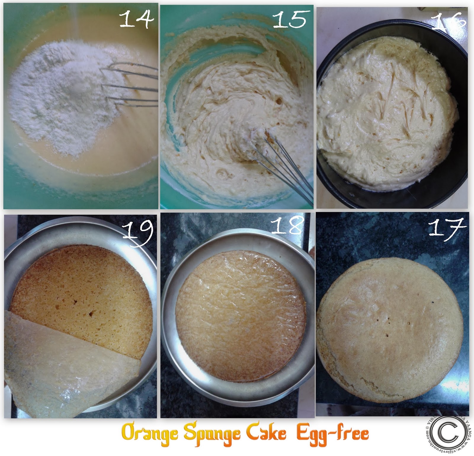 VIRUNTHU UNNA VAANGA: ORANGE SPONGE CAKE - EGG FREE
