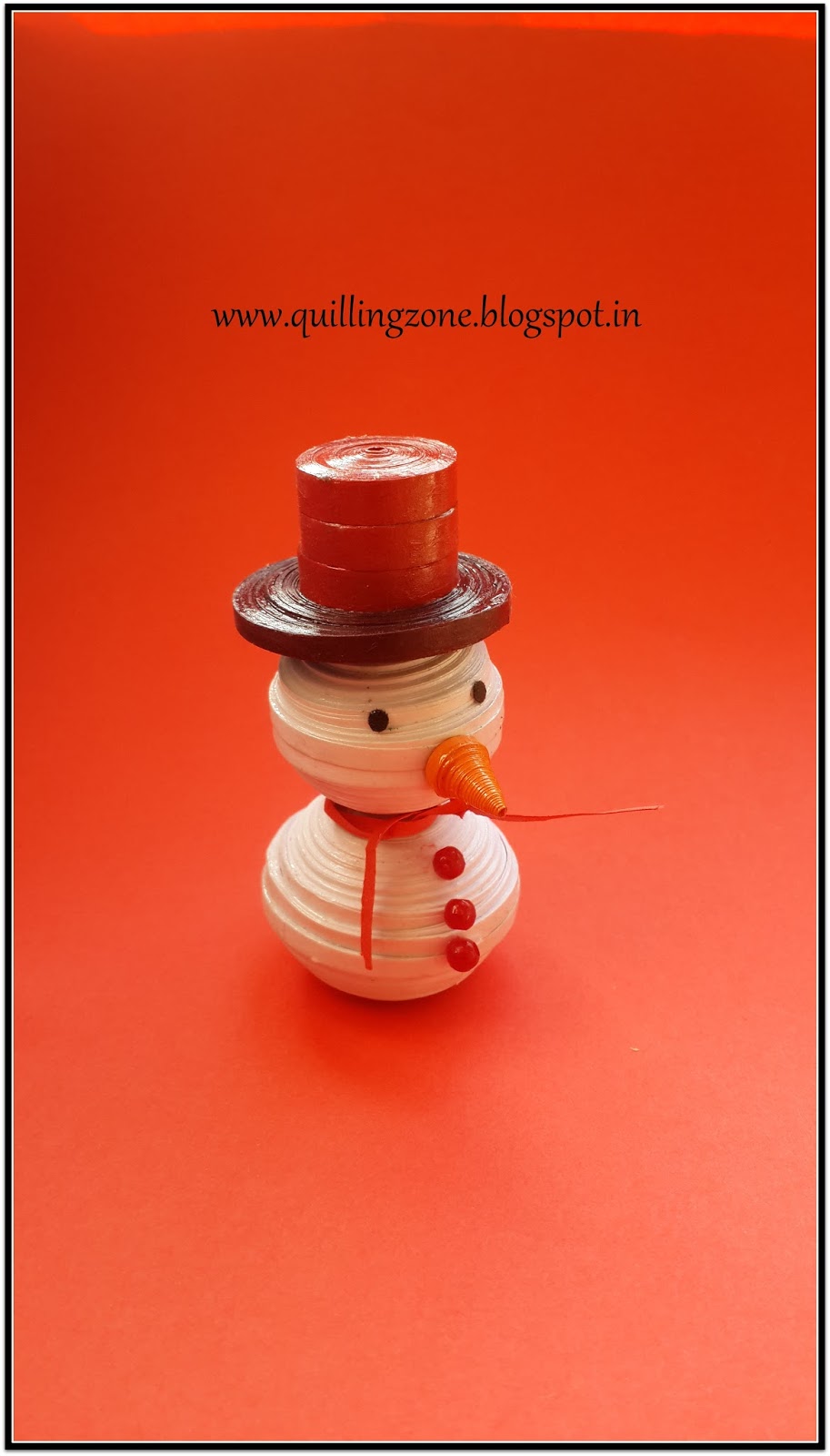 My Quilling Zone: Paper Quilling miniature snow man