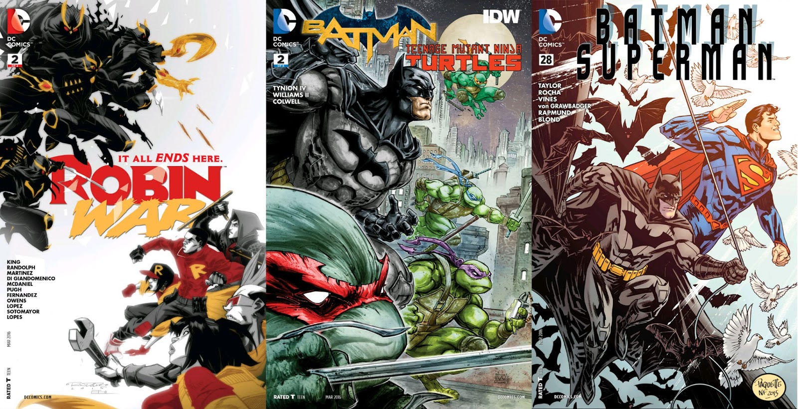 The Dark Knight Ph: TDKPH books of the week -- Robin War #2,Batman/TMNT ...