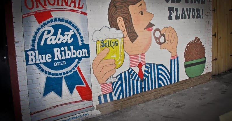 One Photograph a Day: Monday Mural: Pabst Blue Ribbon