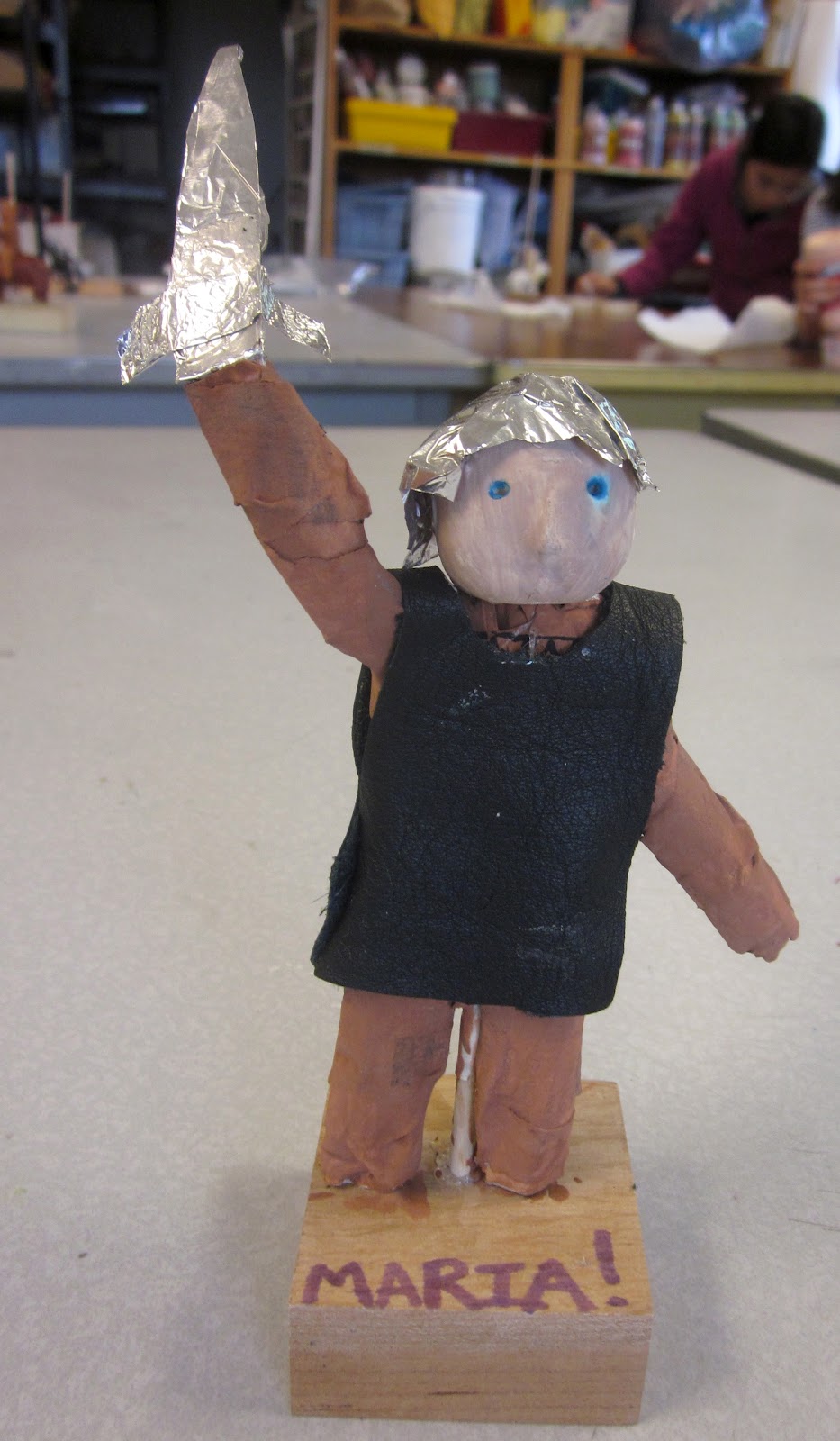 Art is Basic-- Art Teacher Blog: Paper Mache Knight Sculptures-- 5th ...