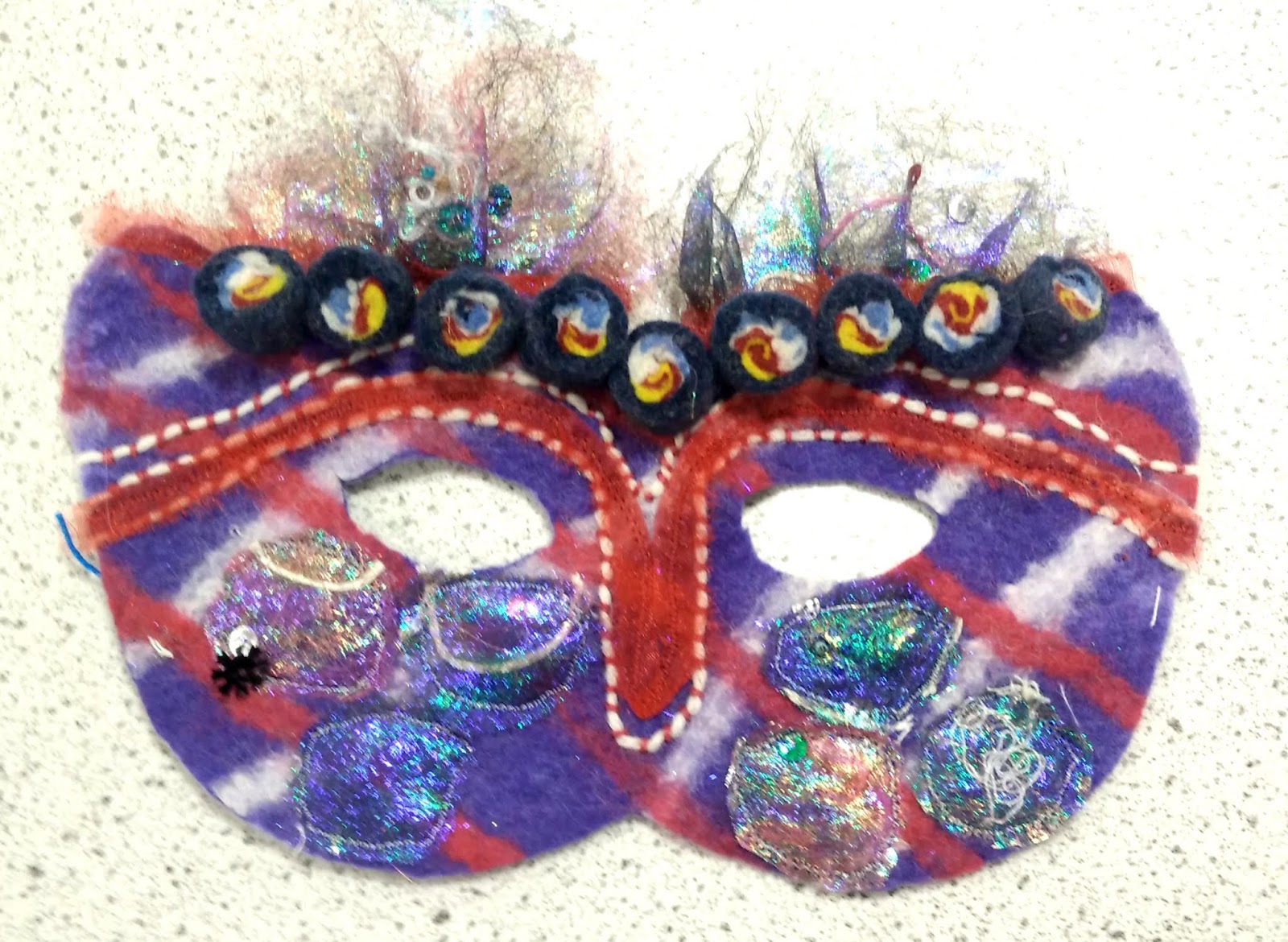 AllSensesArt Blog: Completed BTEC Level 2 Textile Masks (Carnival module)