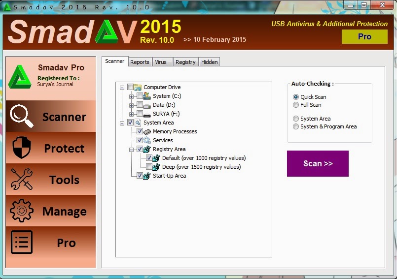 Smadav Pro 2015 Rev. 10.0 + Keygen | Surya's Journal