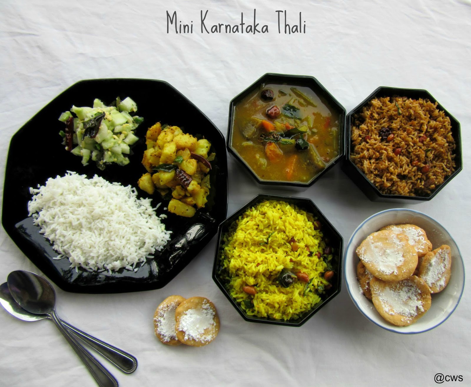 Mini Karnataka Thali - Cooking With Sapana