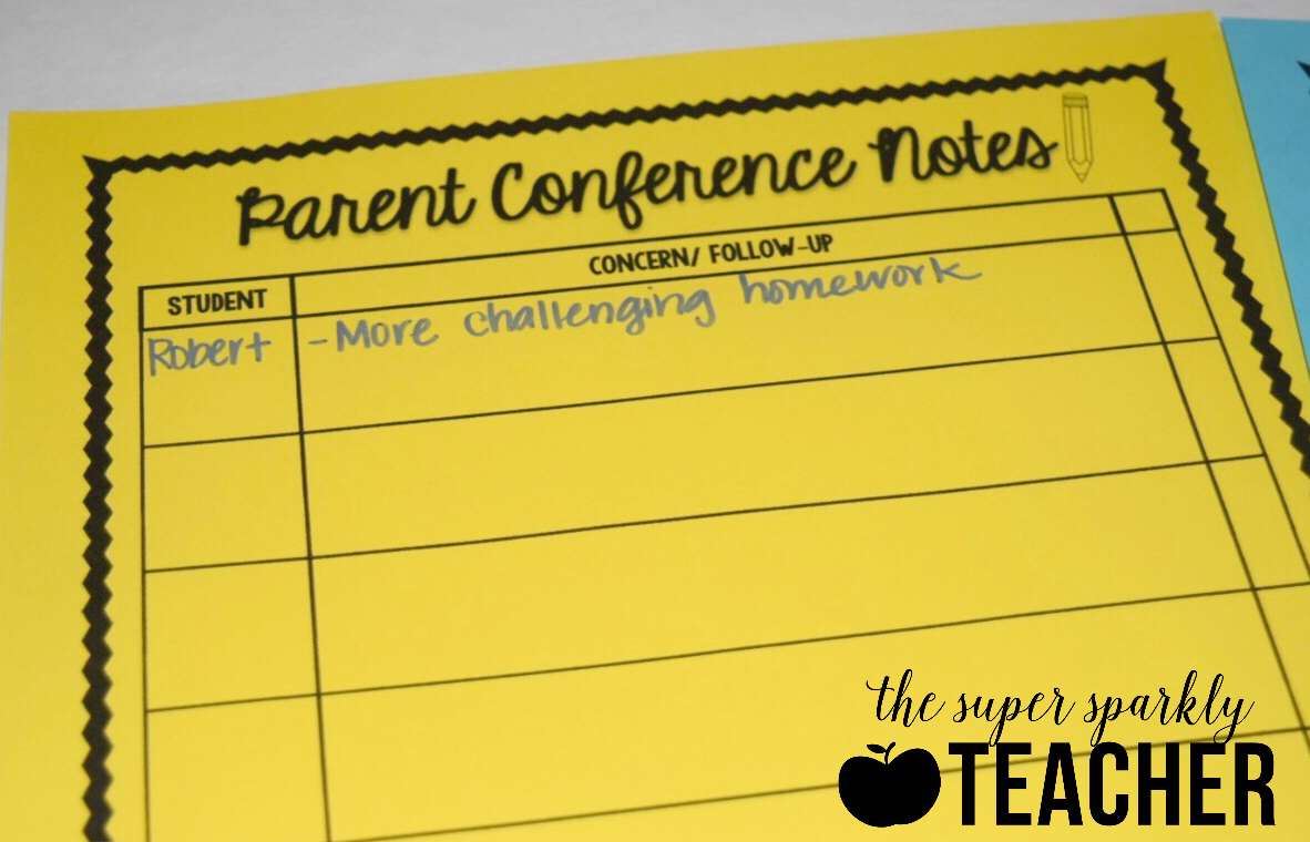 The Super Sparkly Teacher: The Conferences Are Coming!