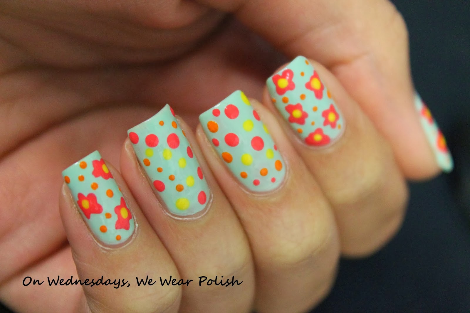 On Wednesdays, We Wear Polish : First Floral Manicure!