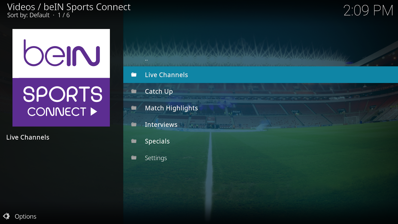 beIN SPORTS CONNECT (APAC) Kodi Add-on
