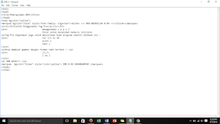 Contoh penggunaan format teks pre - wqwq