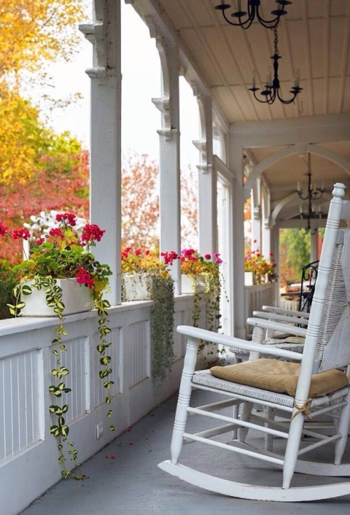 Content in a Cottage: A True Rocking Chair Porch