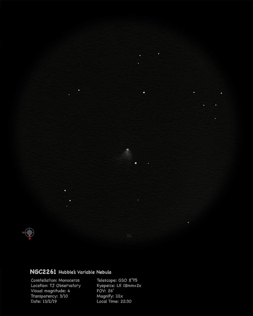 NGC 2261 : Hubble’s Variable Nebula