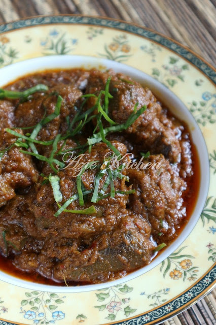 Rendang Hati Lembu Berempah Yang Sangat Sedap - Azie Kitchen