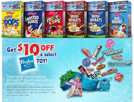 Canadian Daily Deals: Kellogg's: Hasbro $10 Off Toy Coupon PIN Code On ...