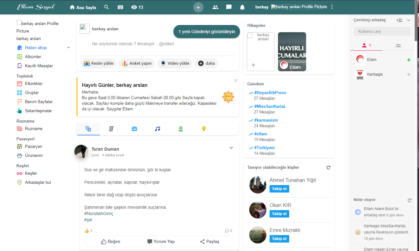 Yerli Sosyal Medya "Ellam" - Easy Game Life