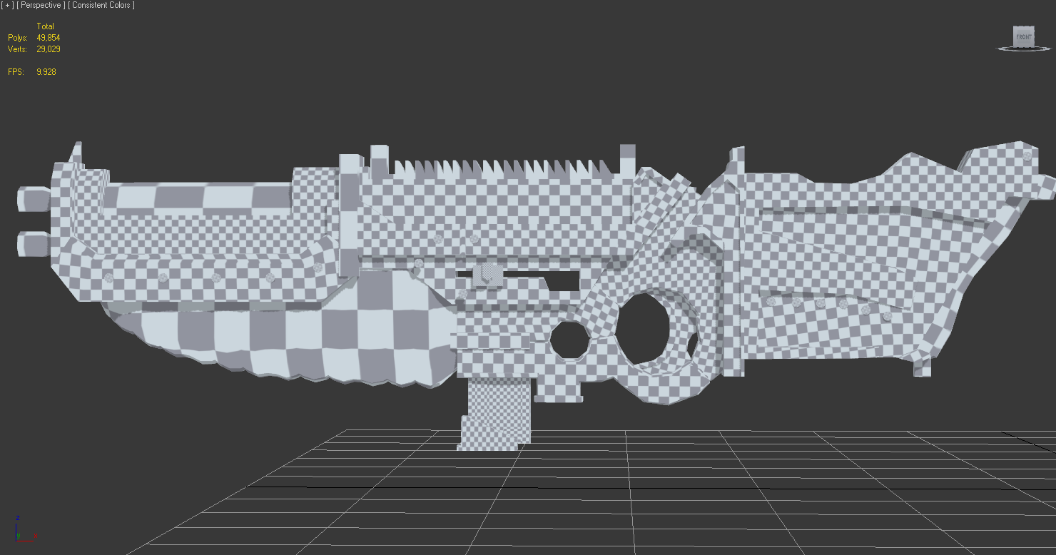 Games Design: A 3D Modelling Blog: WEAPON MODELLING: WEAPON UV MAPPED