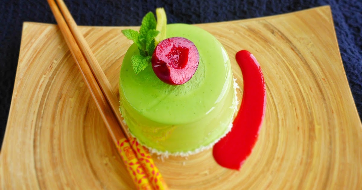 Matcha and sour cherry entremet