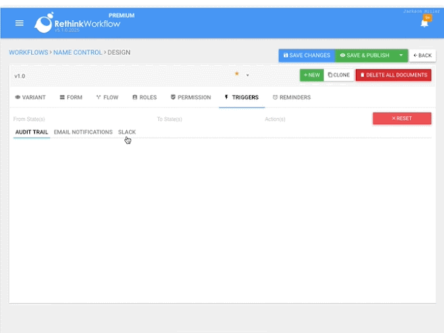 Rethink Workflow Support: Name Control