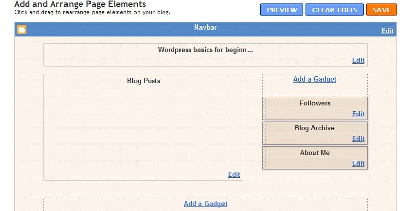 BLOGGER TUTORIAL - How to add another Page Element (Add a Gadget) |The Garden of Eaden