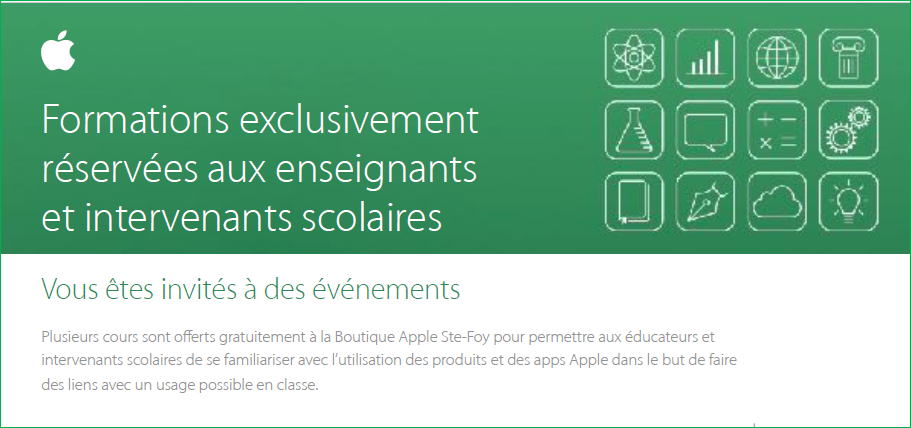 Le prof Dancause: Une formation Apple et un cours d'économie Desjardins