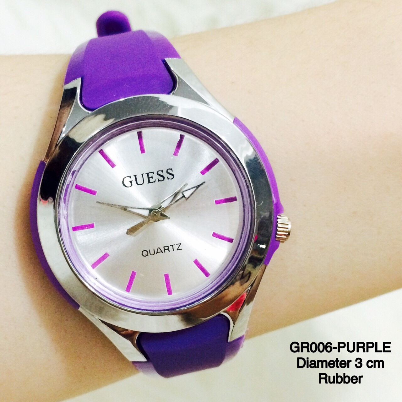 JAM TANGAN CEWEK GUESS MONOL RUBBER | TOKO BARANG YUNIK | AIRSOFT GUN ...