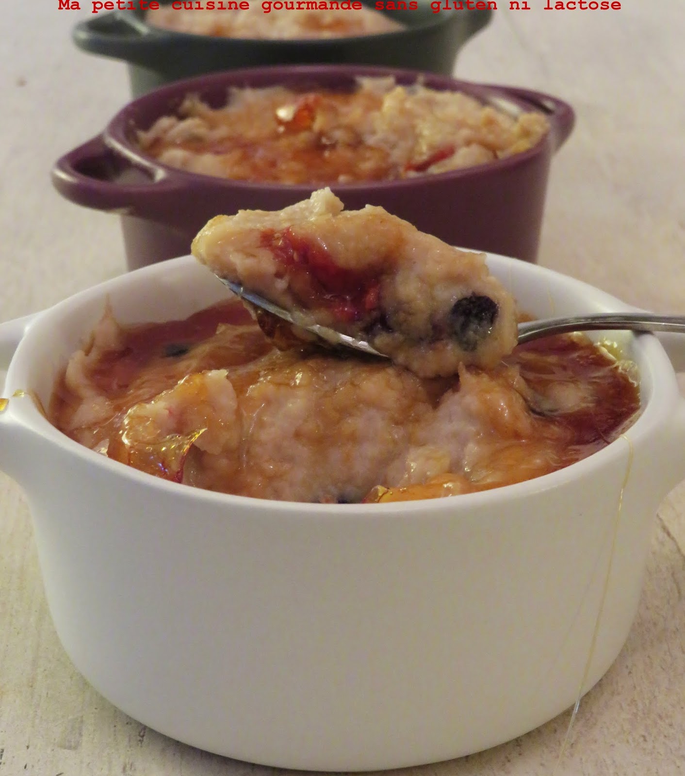 Semoule de polenta de riz aux fruits secs et au caramel - Ma petite ...