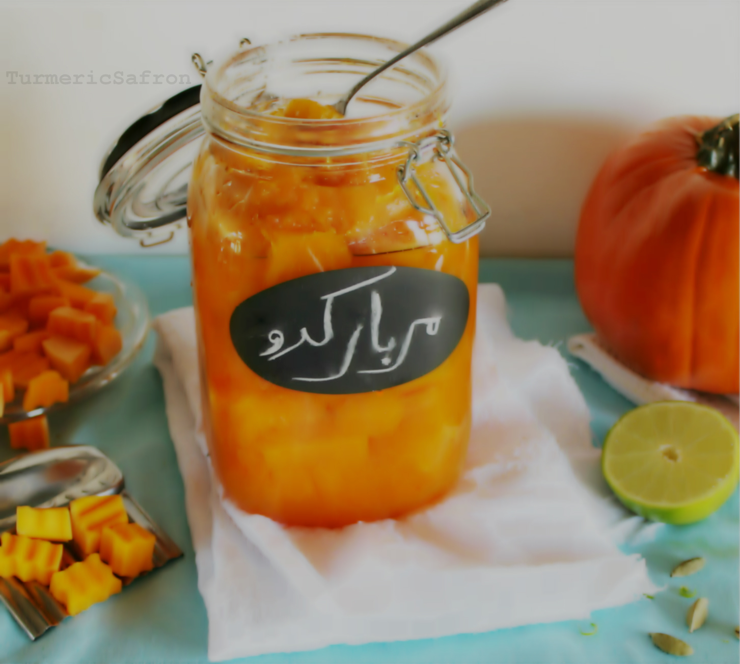 Turmeric & Saffron: Moraba-ye Kadoo Halvaie - Persian Pumpkin Jam
