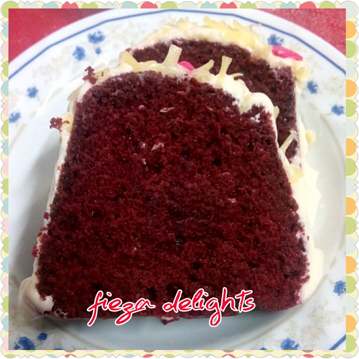 FIEZA DELIGHTS: KEK RED VELVET KUKUS TOPPING CHEESE MELELEH
