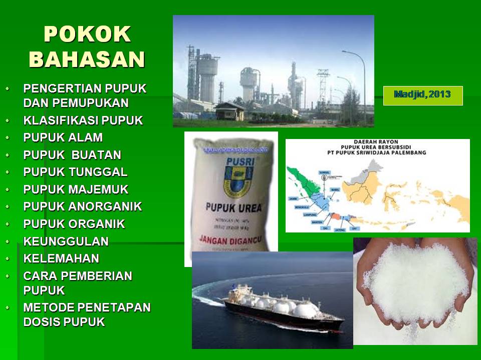 Dasar Dasar Ilmu Tanah: Pupuk dan Pemupukan