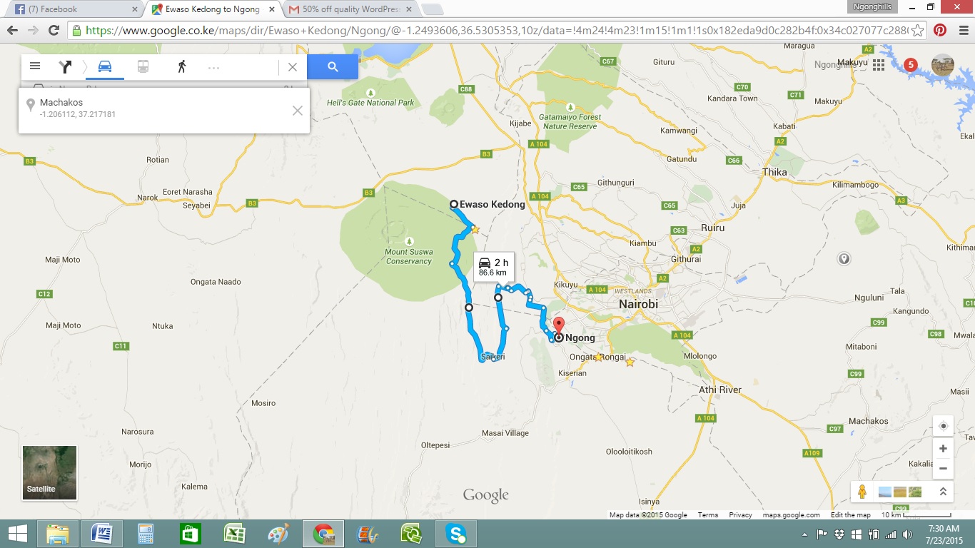 Three Acre land along Ngong - Suswa Higway