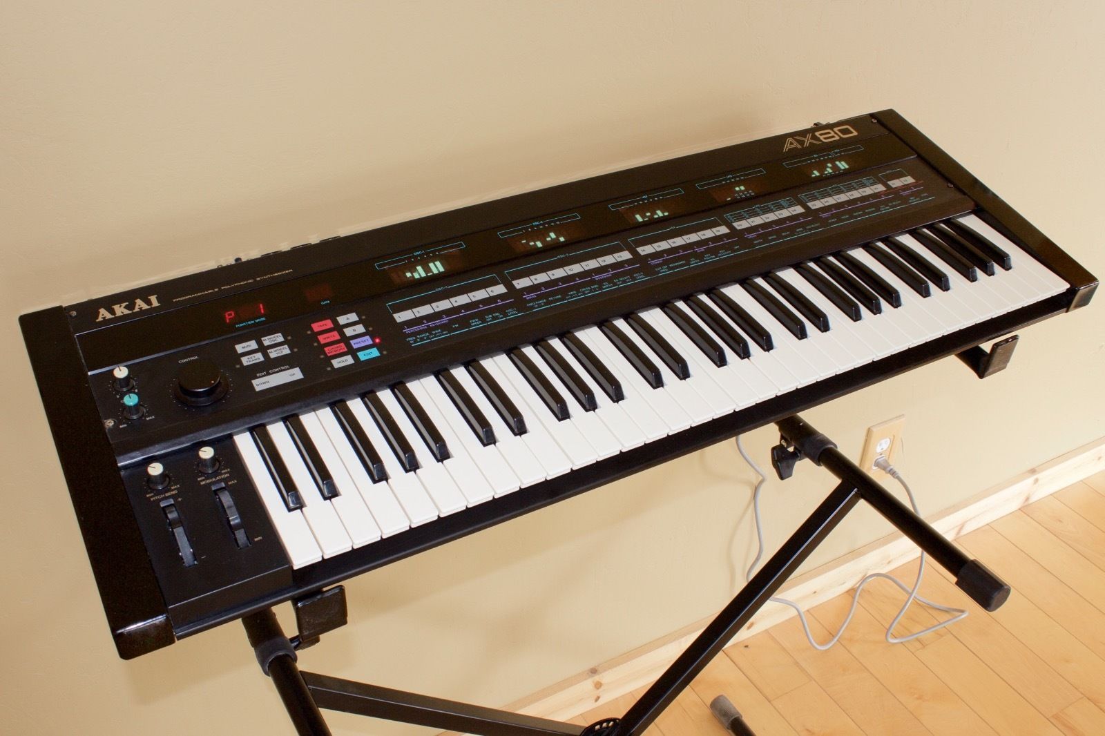 MATRIXSYNTH: Akai AX80 Polyphonic Synth Keyboard in Amazing Condition