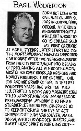 Just A Car Guy: Basil Wolverton, legendary Golden Age comic book artist ...