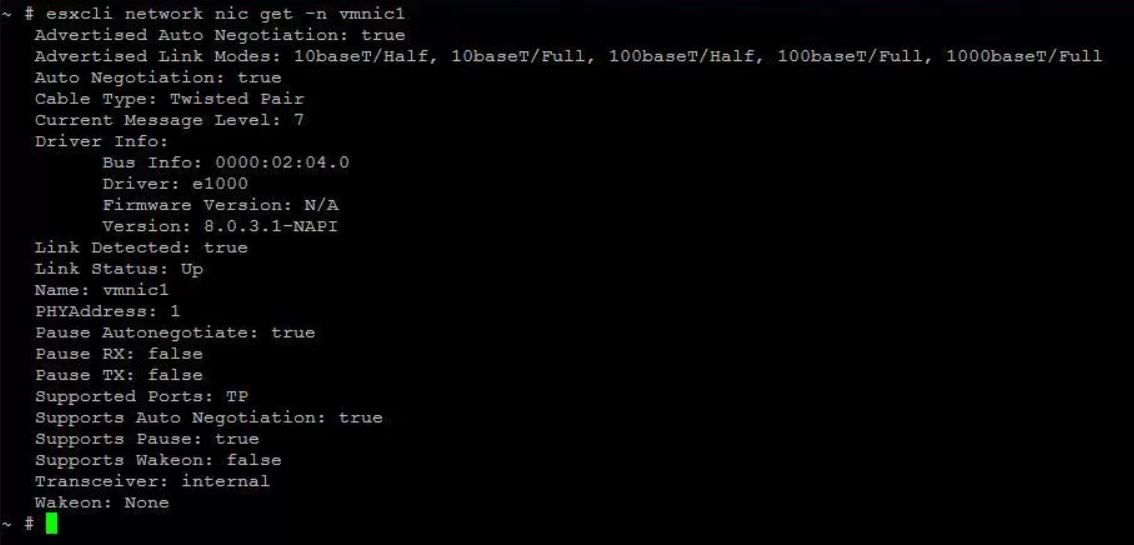Esxi Networking Commands Part 1 Vmware Addicted