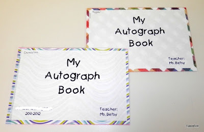 Tippytoe Crafts: Class Autograph Books