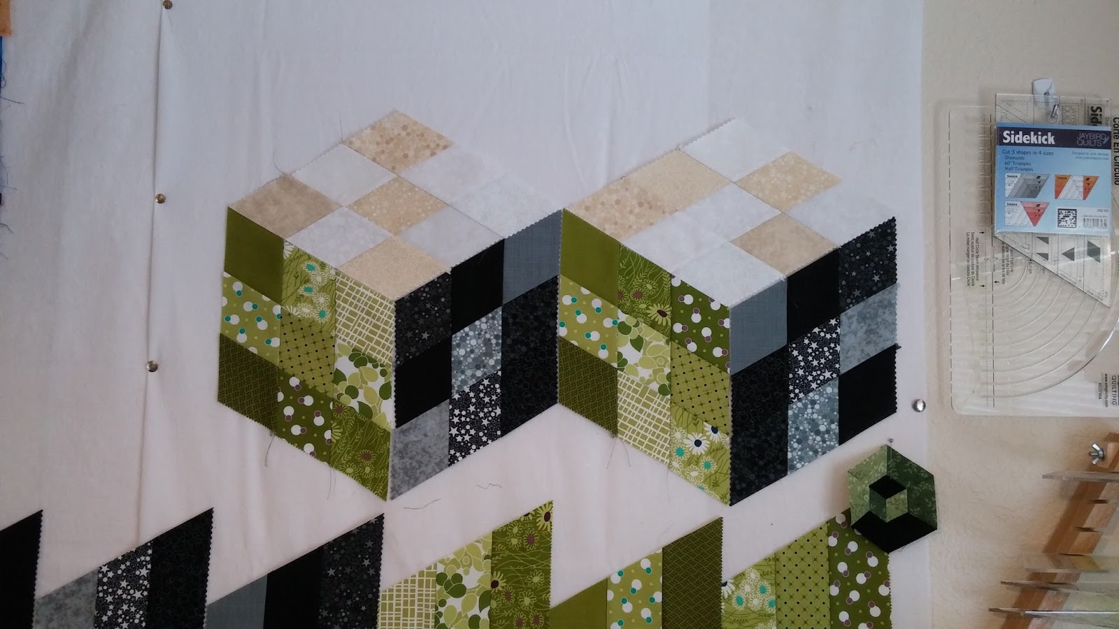 PJ's Crafty Creations: Nine Patch Diamonds - a 3D Block