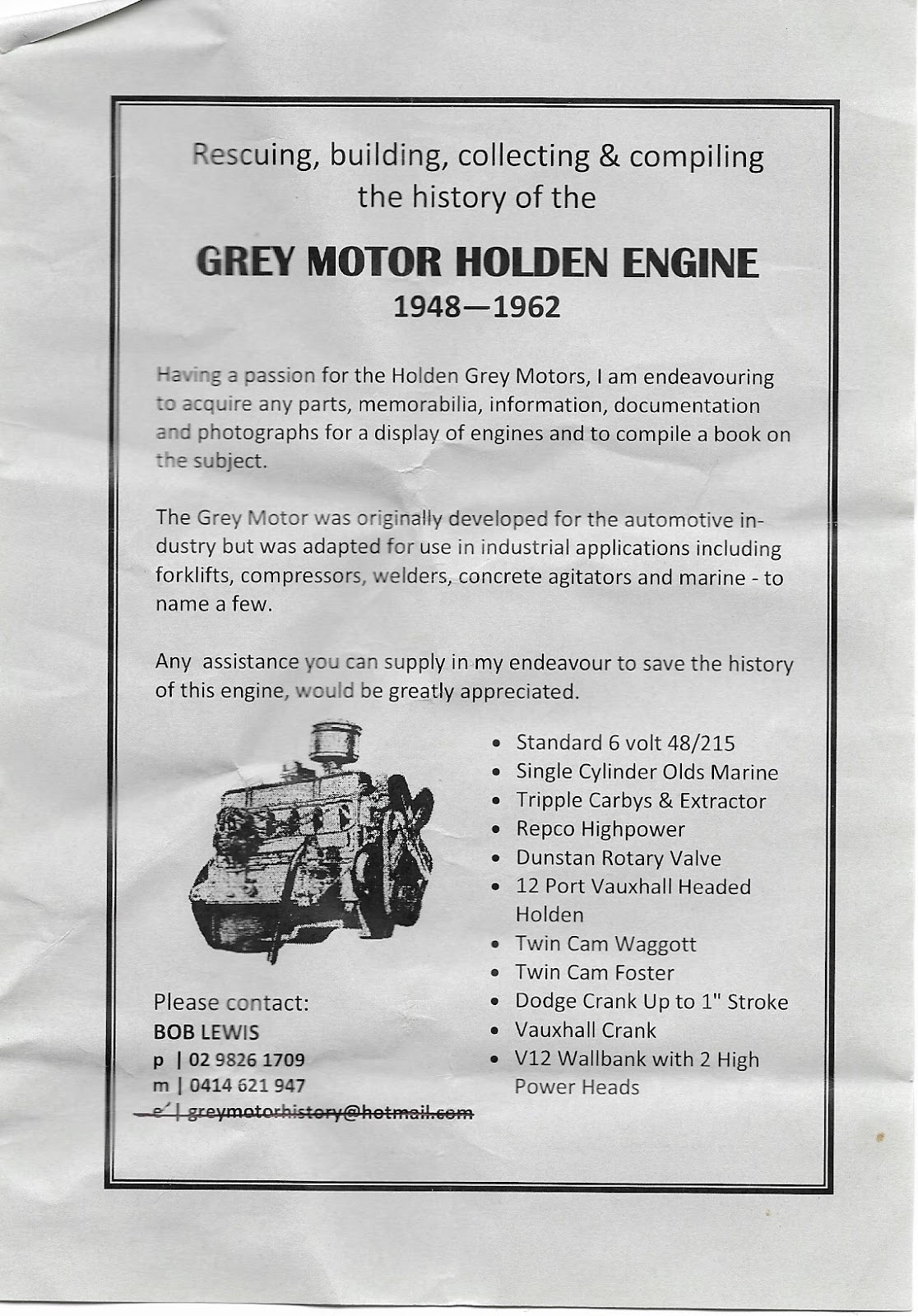 Holden Grey Motor