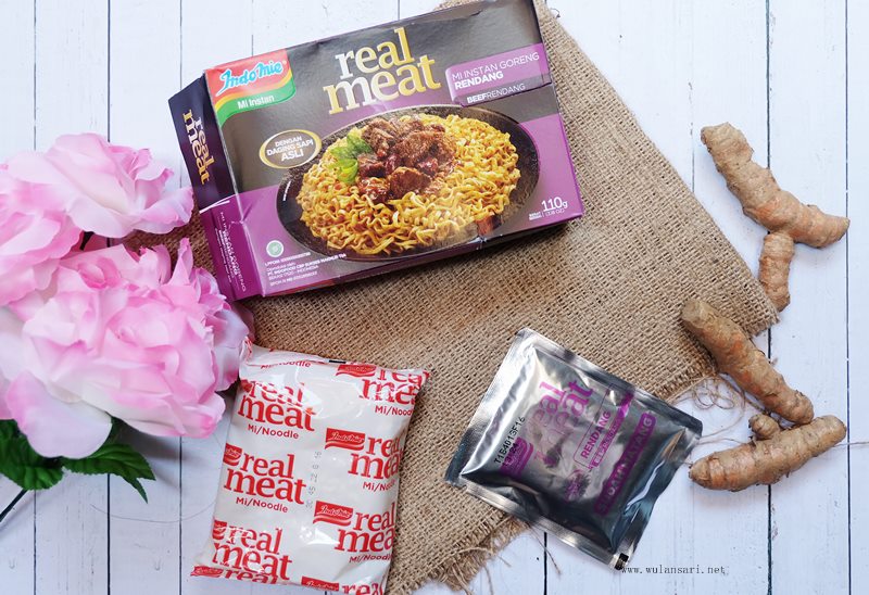 Indomie Instan Real Meat Rasa Rendang - Dengan Daging Sapi Asli - Wulan ...