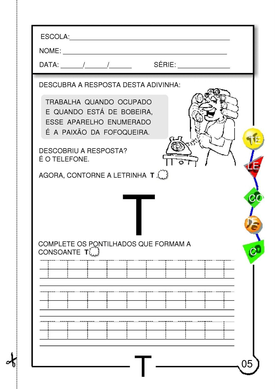 EducaÇÃo E Artes Letra T