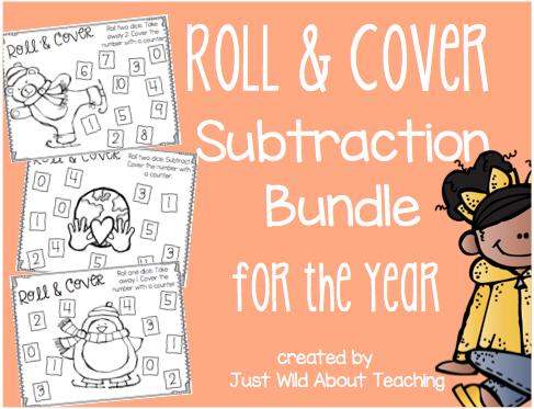 Just Wild About Teaching: Roll and Cover {Subtraction Bundle} for the ...